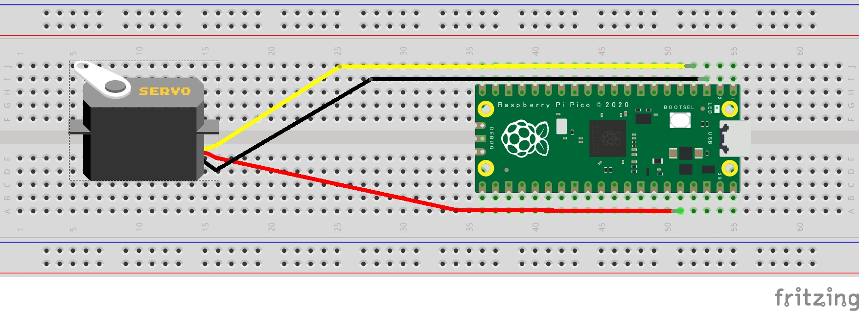 Raspberry Pi Picoを使ってサーボモータSG90を動かす | TSUNEラボ 実験記録